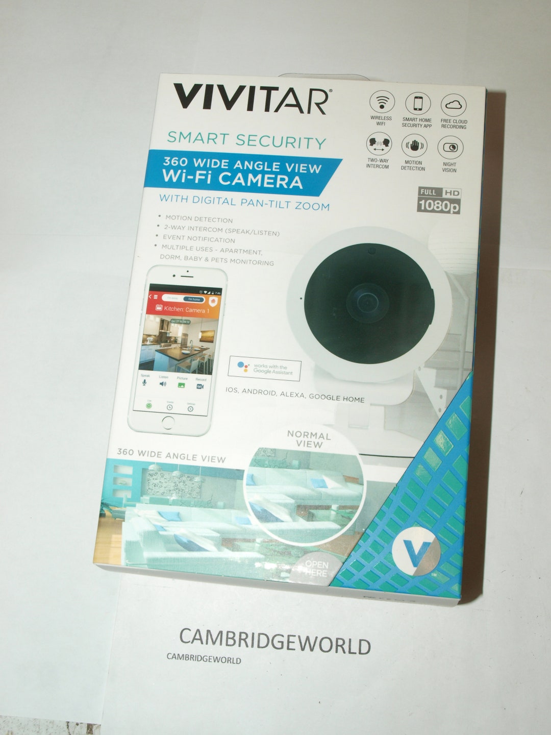 360 Wide Angle View Smart Home 1080p HD NEW Security Camera Vivitar ...