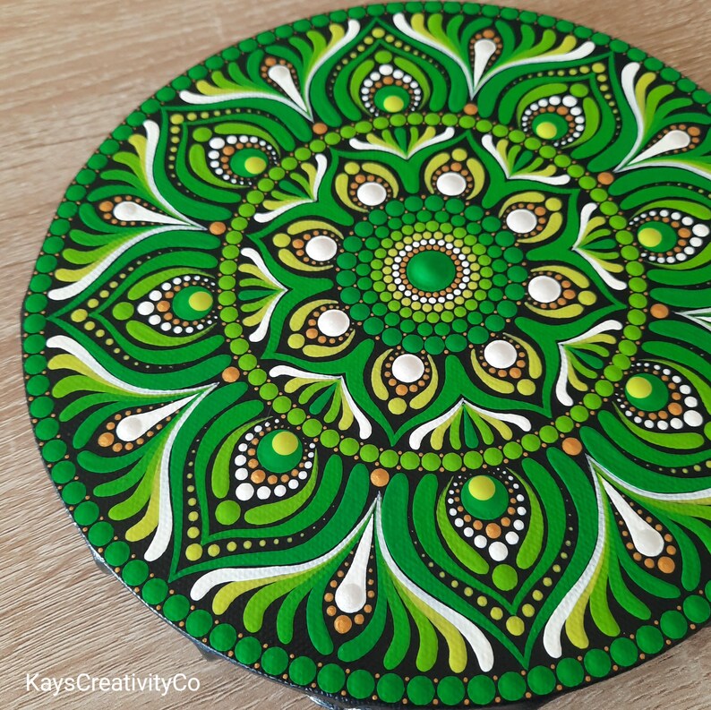 8" Green Mandala - Etsy