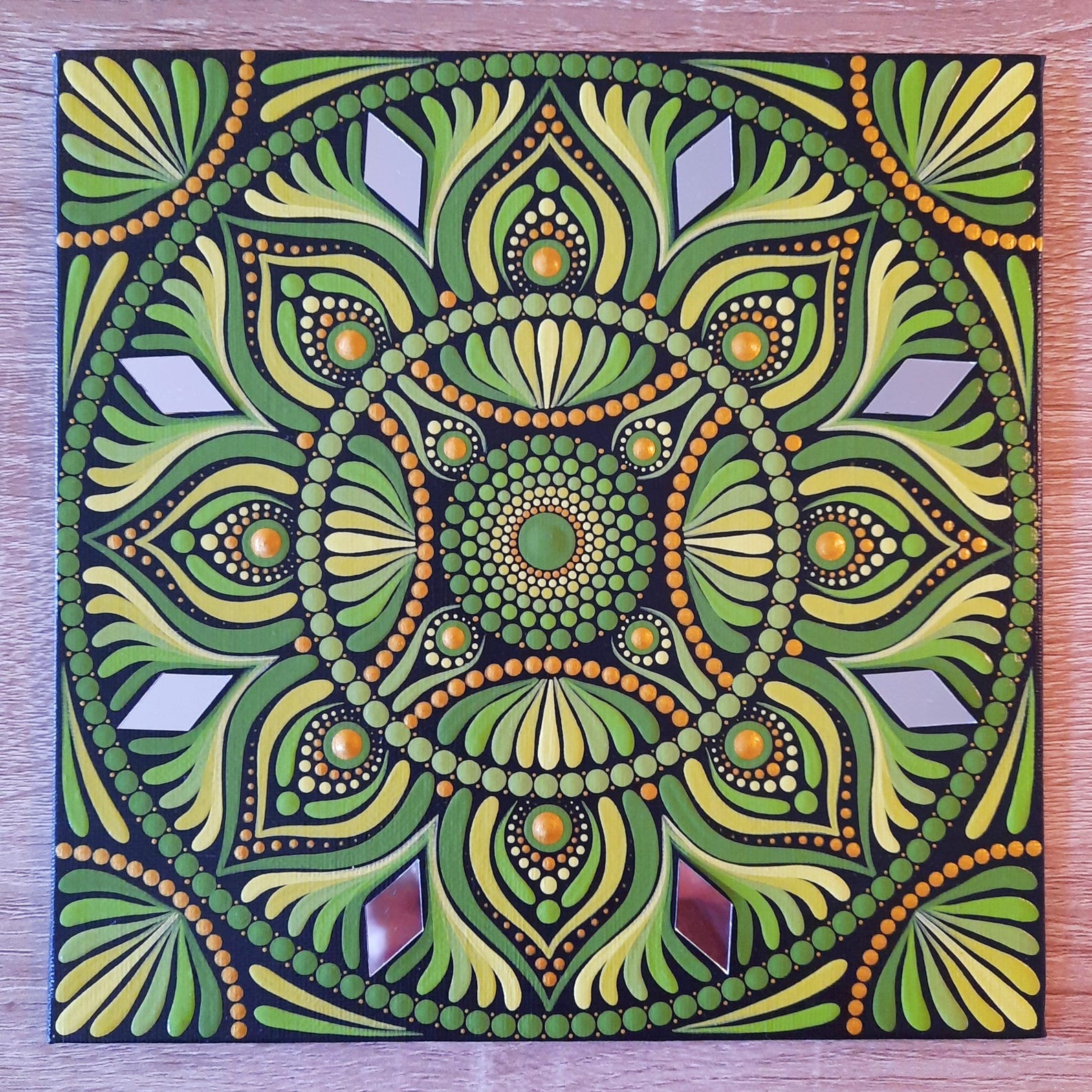 8 Citron Green Mandala - Etsy
