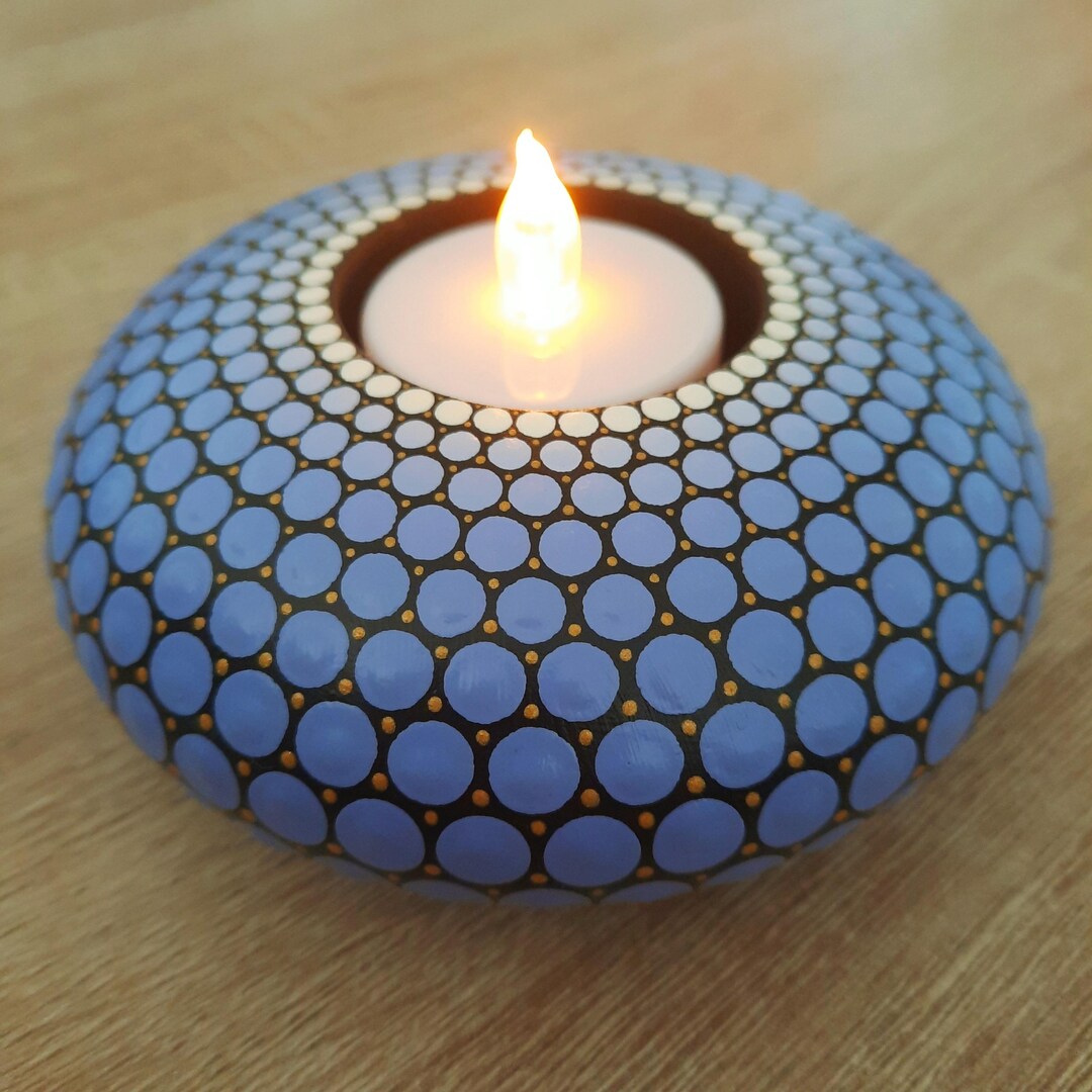 Periwinkle Tea Light Candle Holder - Etsy