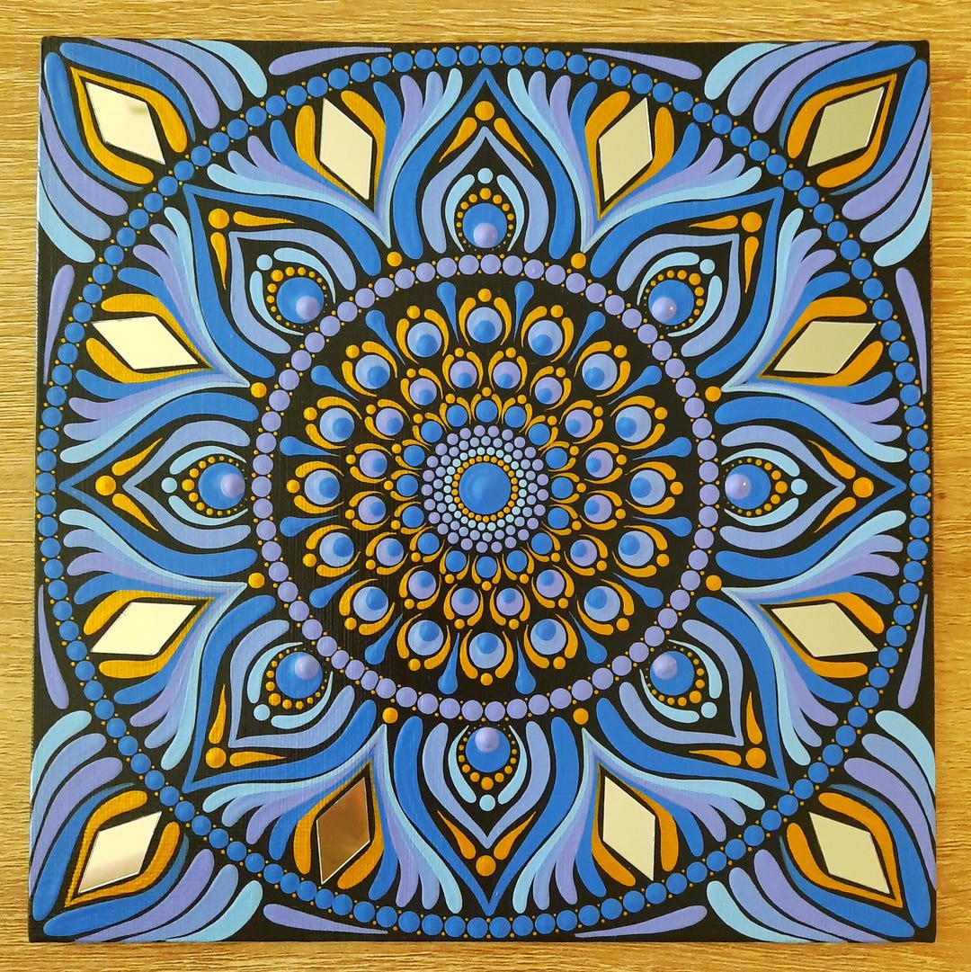 8" Periwinkle Mandala - Etsy