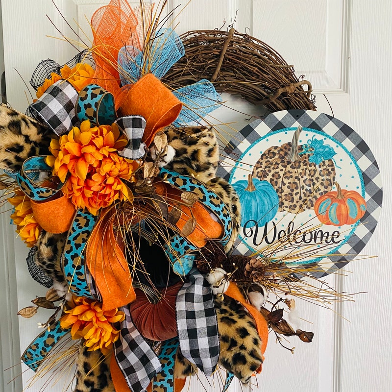 Teal Fall Decor - Etsy