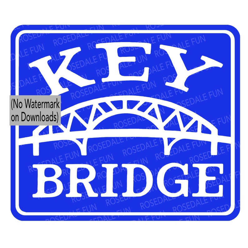 Key Bridge Highway Signs 4-PACK | Interstate 695, I-95, Dundalk Francis ...