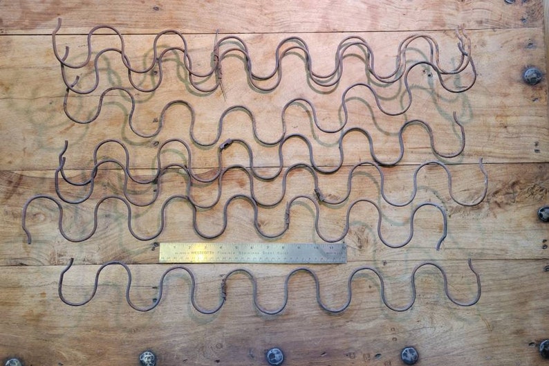 Seven Rusty, Curvy, Old Mattress/upholstery/ Automotive Seat Spring ...