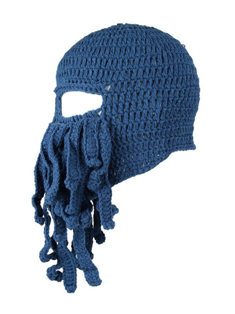 Tentacle Octopus Knit Beanie Hat Caps Beard Halloween Costume | Etsy