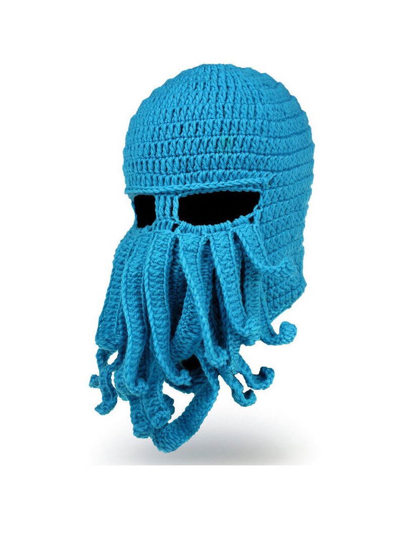 Tentacle Octopus Knit Beanie Hat Caps Beard Halloween Costume | Etsy