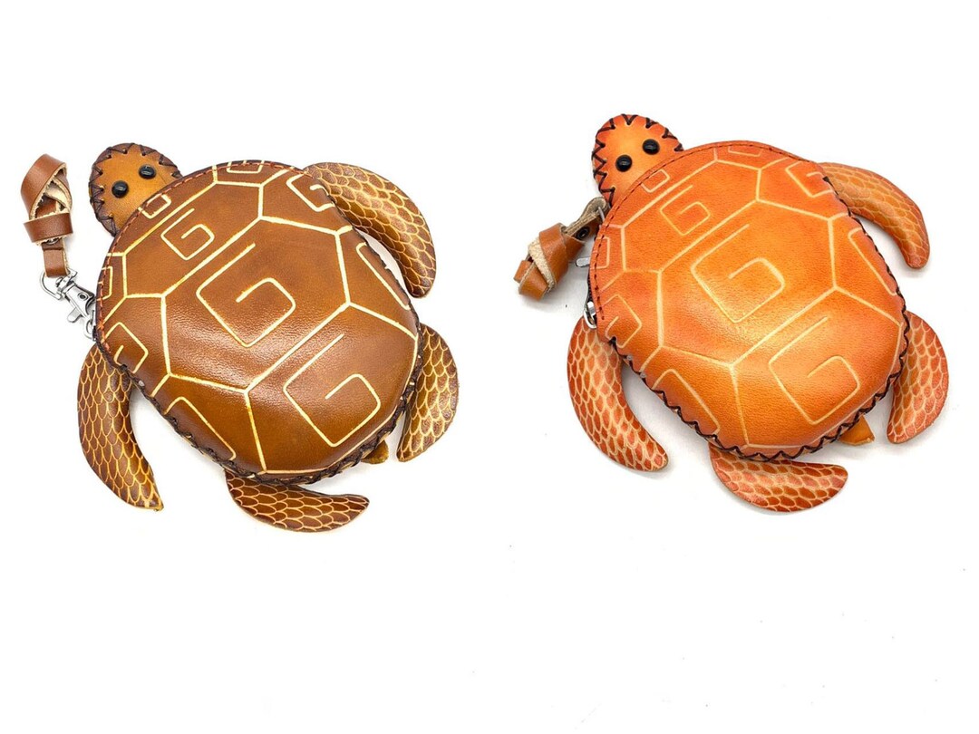 Handmade Vintage Genuine Green Leather 3D Turtle Money Coin - Etsy