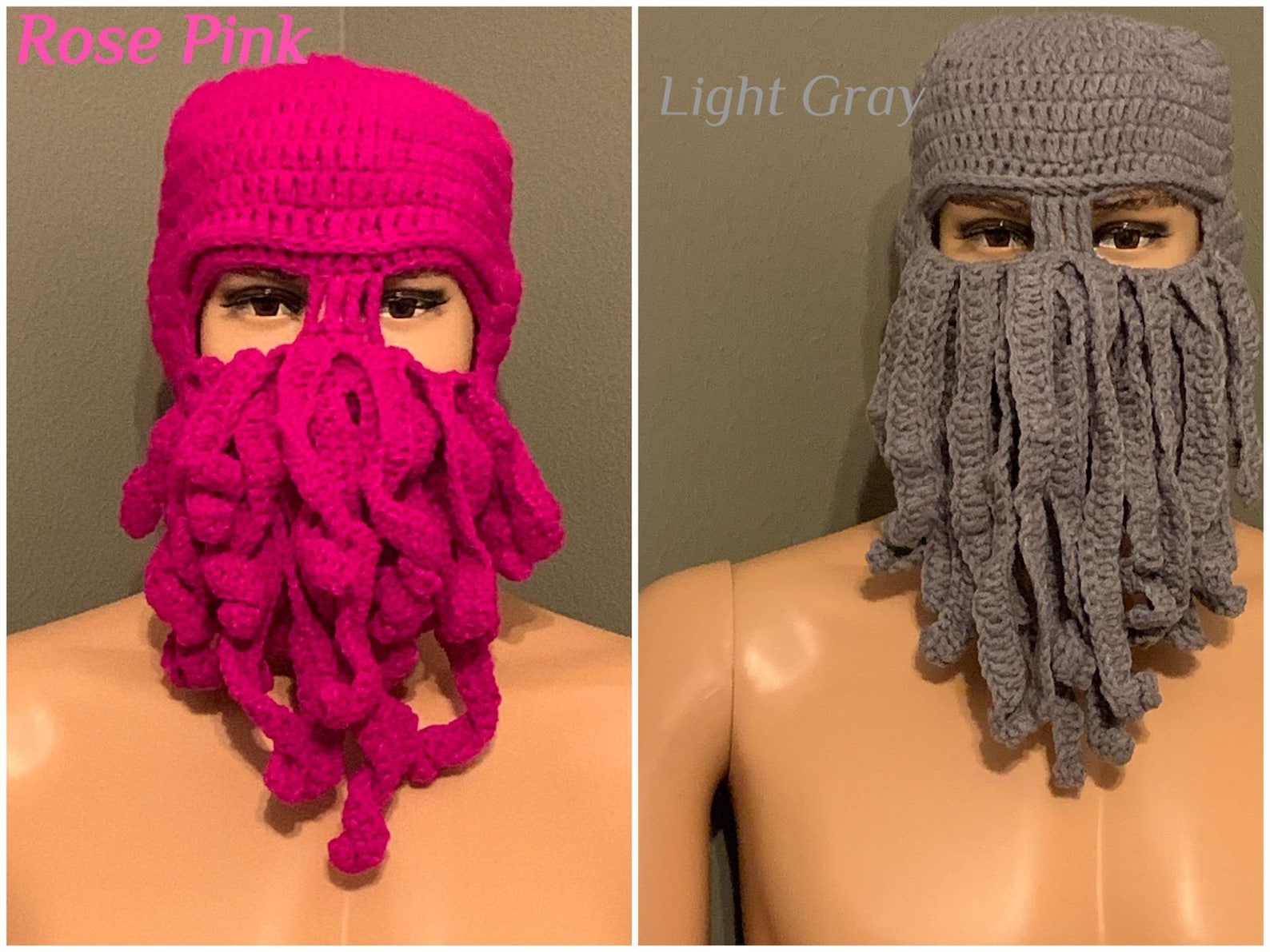Tentacle Octopus Knit Beanie Hat Caps Beard Halloween Costume - Etsy
