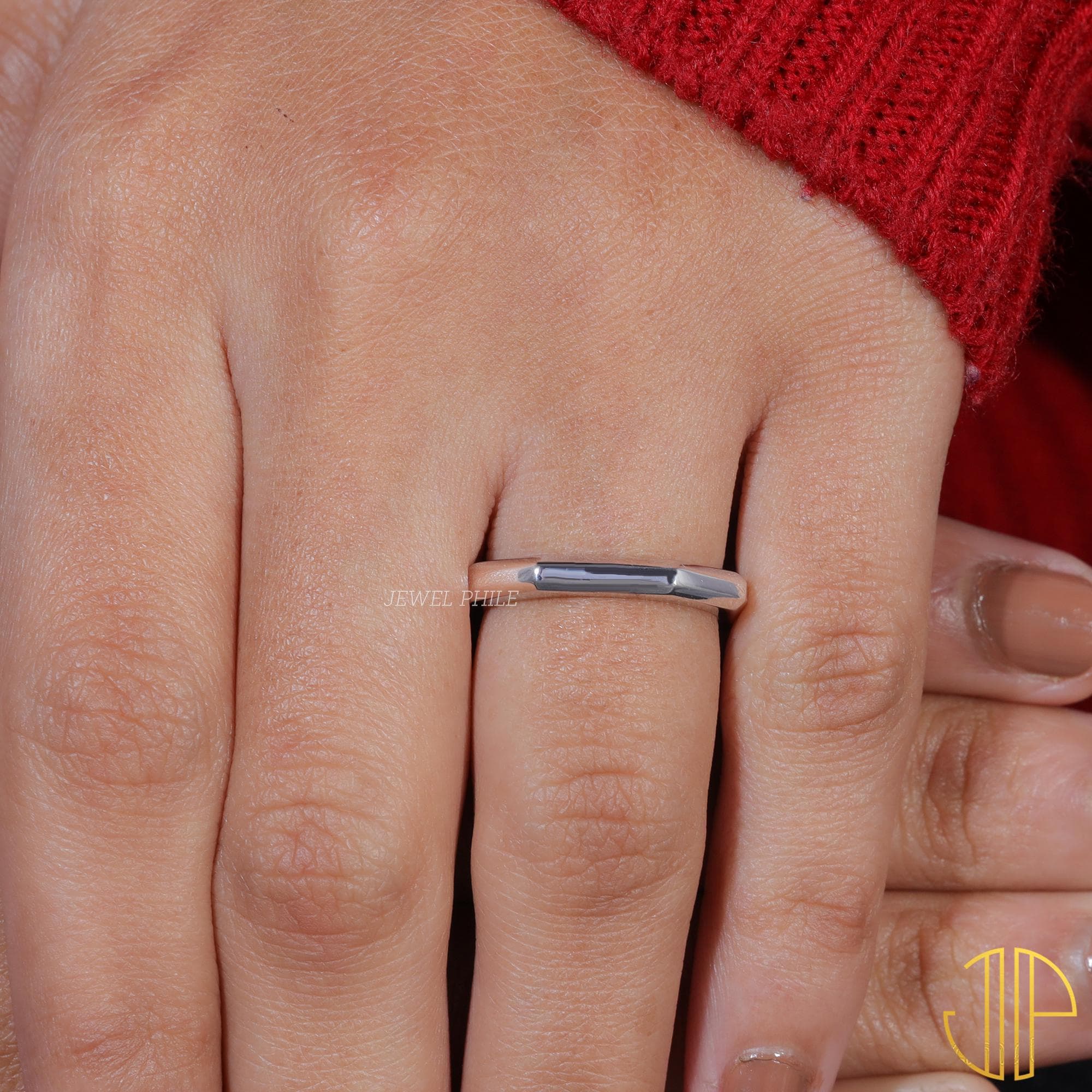 14k Solid Gold Nut Ring 3mm Hex Nut Ring Hexagon Wedding Band Octagon ...