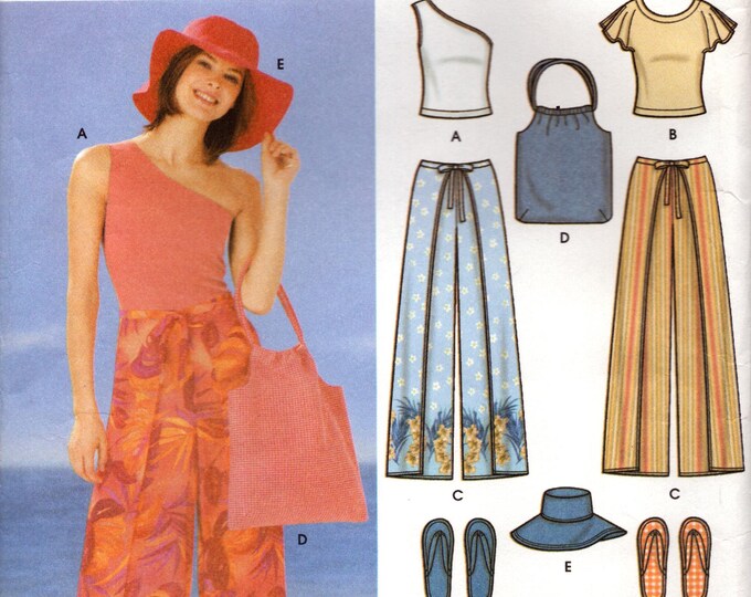 Simplicity 5508 – Wrap Pants, Bag, Hat, Slippers & Knit Tops – Size 12 ...