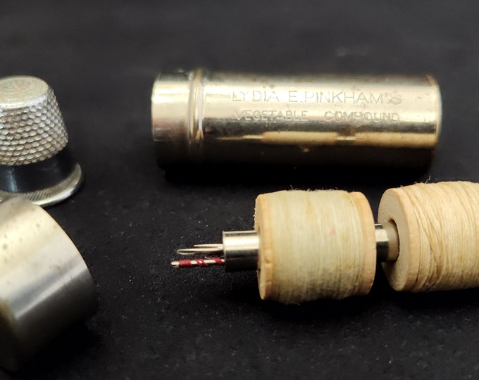 Lydia Pinkhams Vegetable Compound Sewing or Mending Kit Vintage Sewing ...