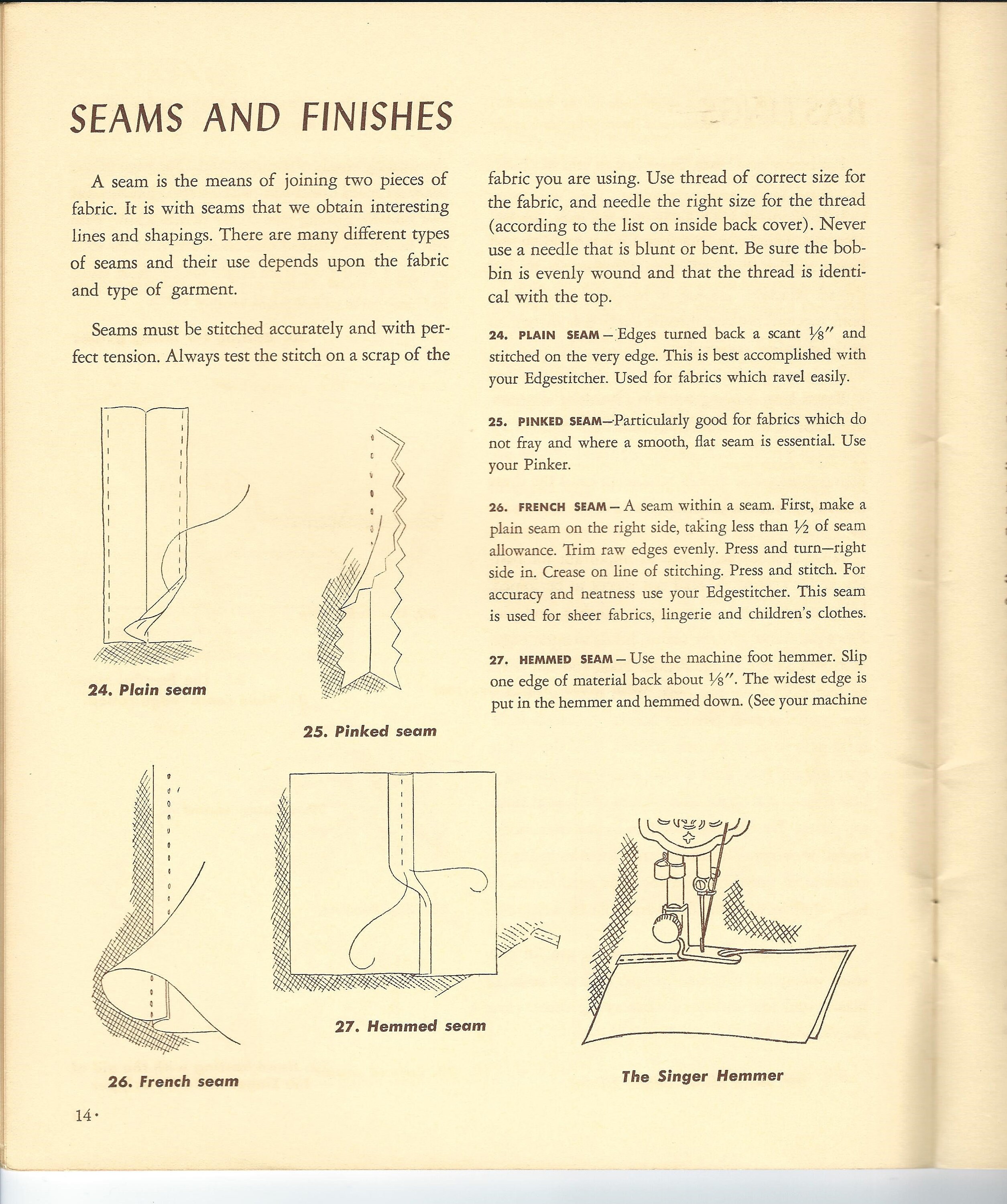 Singer Illustrated Dressmaking Guide 1936, 1939 Vintage Sewing Ephemera ...