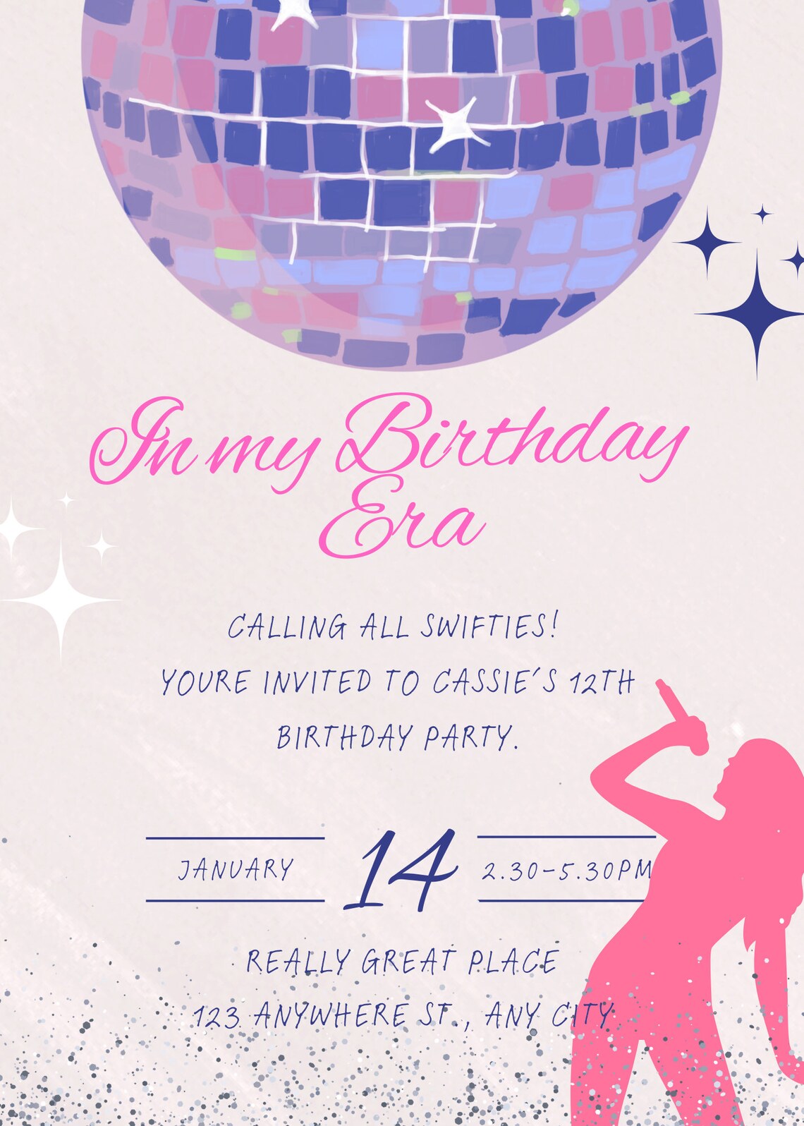 Taylor Swift Birthday Invitation || INSTANT DOWNLOAD -swiftie Party ...