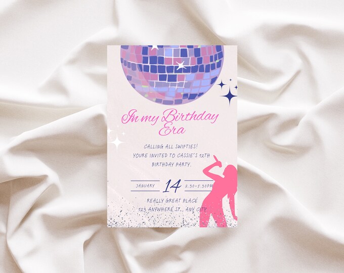 Taylor Swift Birthday Invitation || INSTANT DOWNLOAD -swiftie Party ...