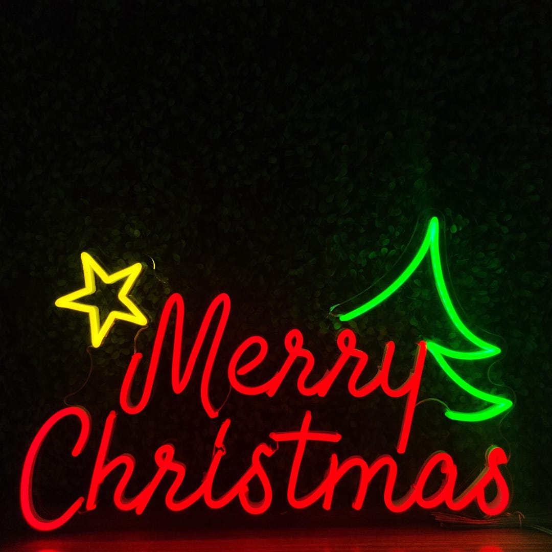 Personalized Xmas Neon Sign : Kids Room Decor, Wedding Gift, Birthday ...
