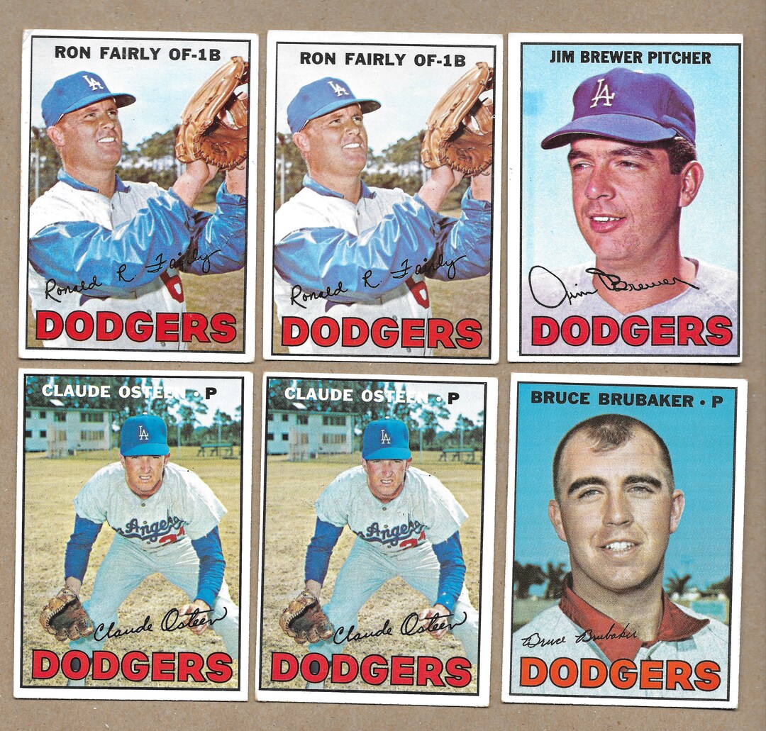 Vintage Topps Los Angeles Dodgers 1967 and 1969 Baseball Cards FREE ...