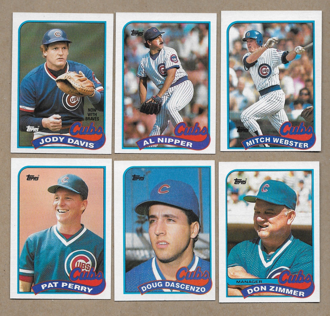 Vintage Topps 1989 Chicago Cubs Baseball Cardsfree SHIPPING - Etsy