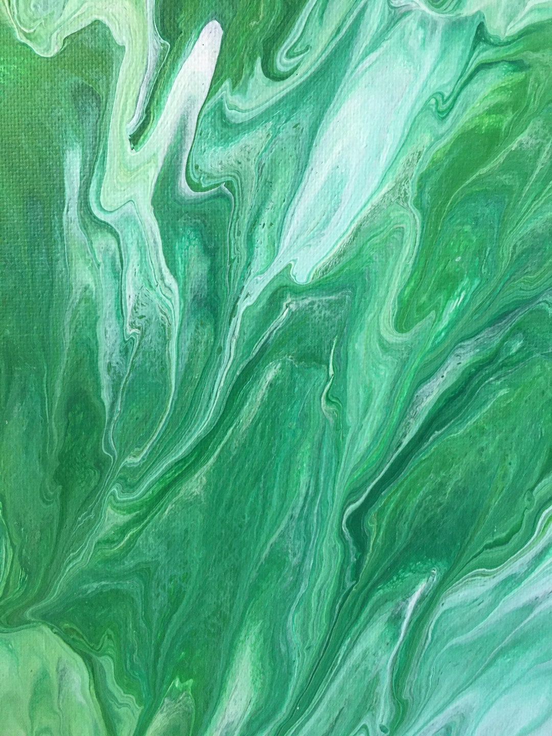Original Abstract Painting "rainforest" Acrylic on Canvas 12"x 16 ...