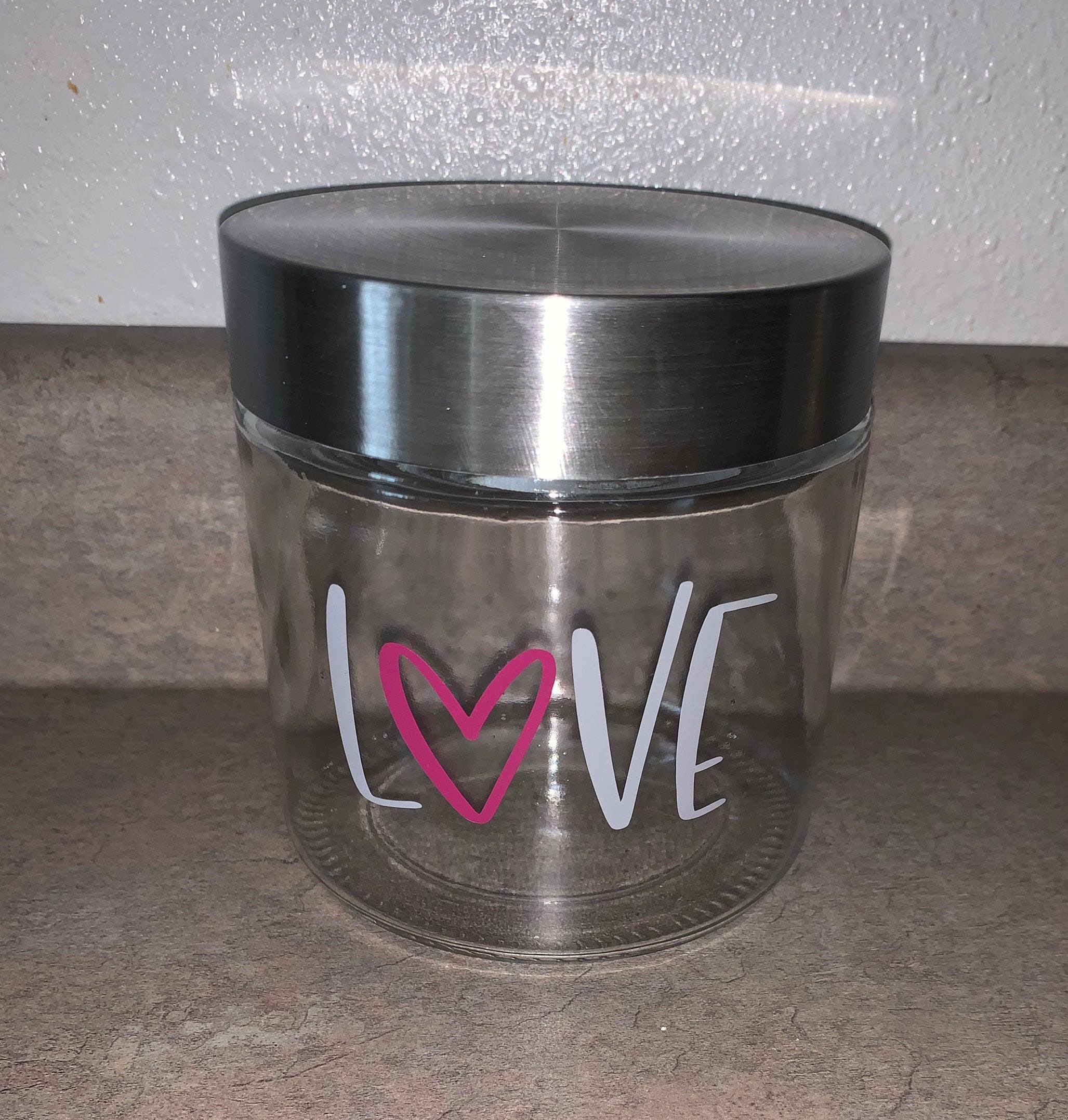 Personalized Candy Jar with lid Decor Gift idea Storage | Etsy