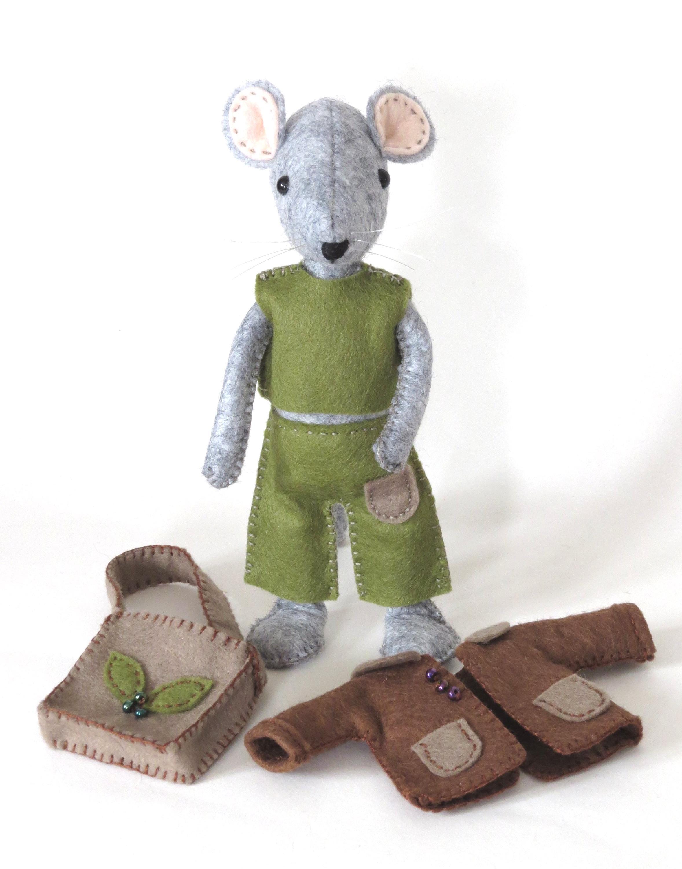 Mr Four Penny Mouse Kit, Make Your Own Felt Mouse With Clothes and Bag ...