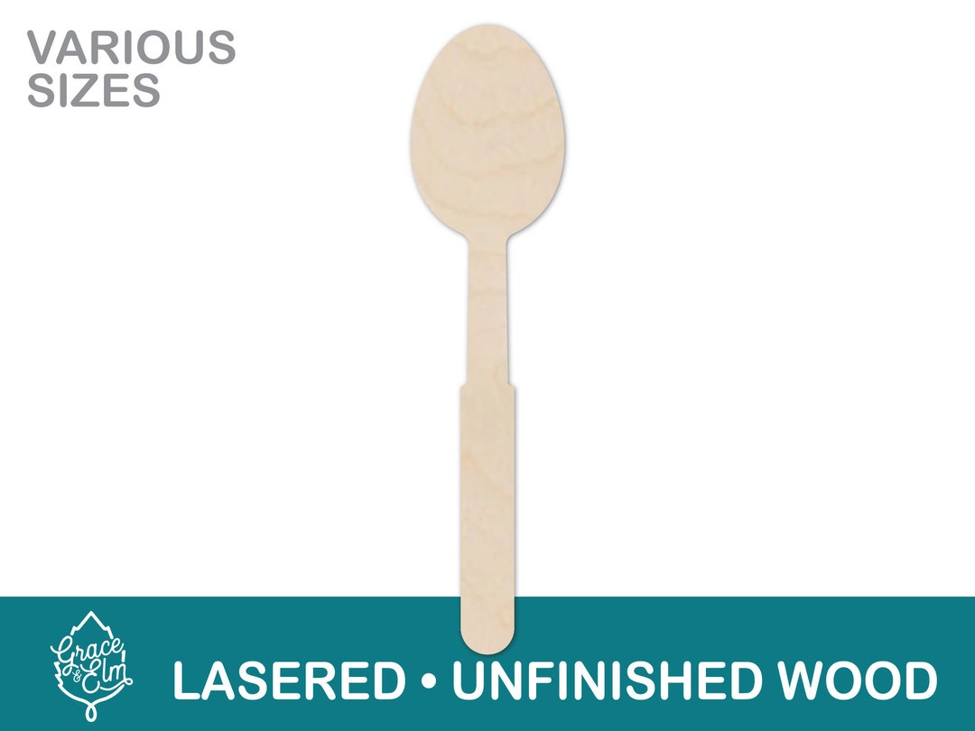 Wood Spoon Blank Laser Cut Spoon Laser Cut Shapes Create Your Own Craft ...
