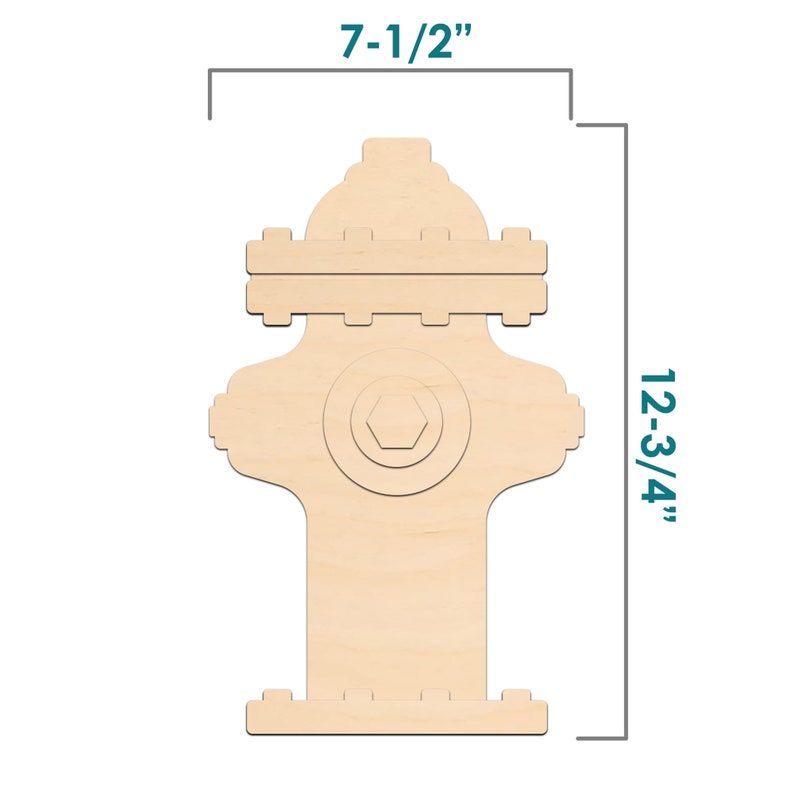 Fire Hydrant Unfinished Wood Laser Cut Shapes Fire | Etsy