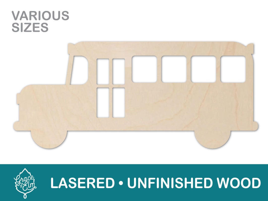 Wood School Bus Laser Cut School Bus Laser Cut Shapes - Etsy Portugal