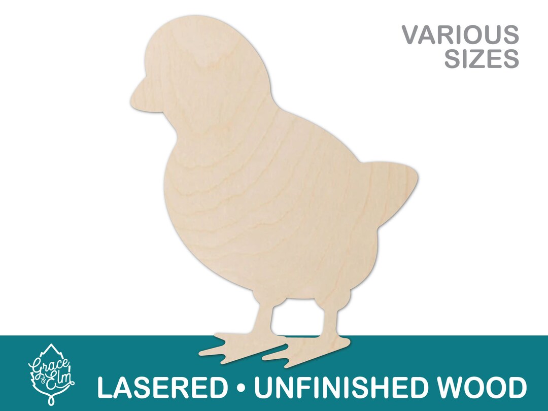 Chick Shape Laser Cut Chick Easter Decor Laser Cut Shapes Farm Animal ...