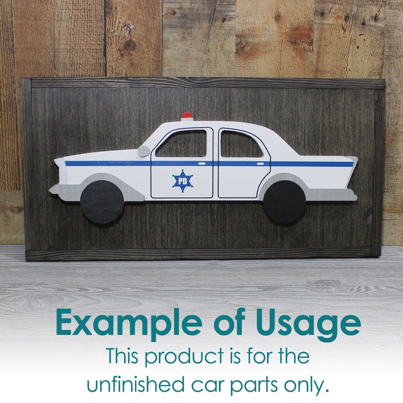 Police Car Wood Blank Laser Cut Police Car Craft | Etsy