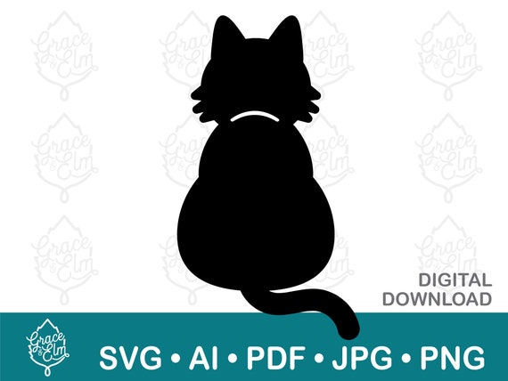 Cat Svg Kitty Shape Farm Animals Digital Dowload - Etsy
