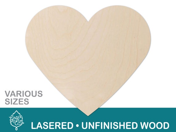 Heart solid Laser Cut Heart Laser Cut Shapes Create | Etsy