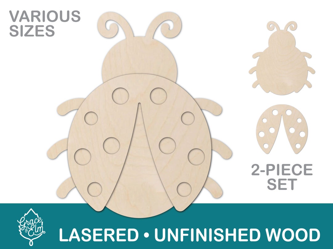 Ladybug Shape 2-piece Kit Laser Cut Ladybug Garden Decor - Etsy