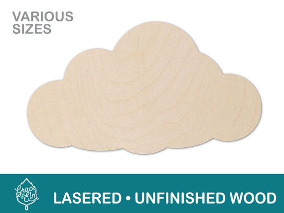Wood Cloud Laser Cut Cloud Laser Cut Shapes Create Your | Etsy