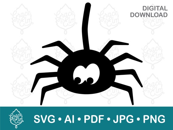 Spider SVG Cute Spider Cut File Halloween Spider Download - Etsy