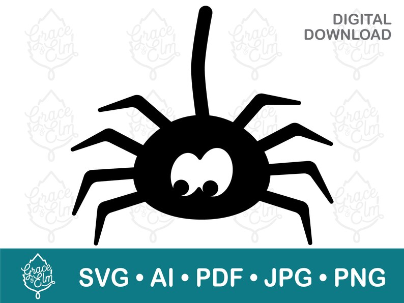 Spider SVG Cute Spider Cut File Halloween Spider Download Laser Cut ...