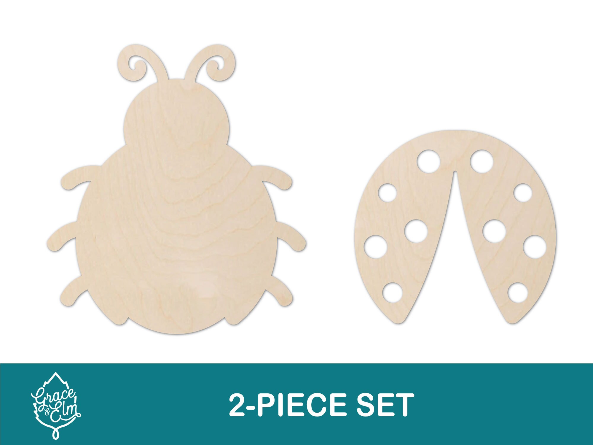 Ladybug Shape 2-piece Kit Laser Cut Ladybug Garden Decor - Etsy