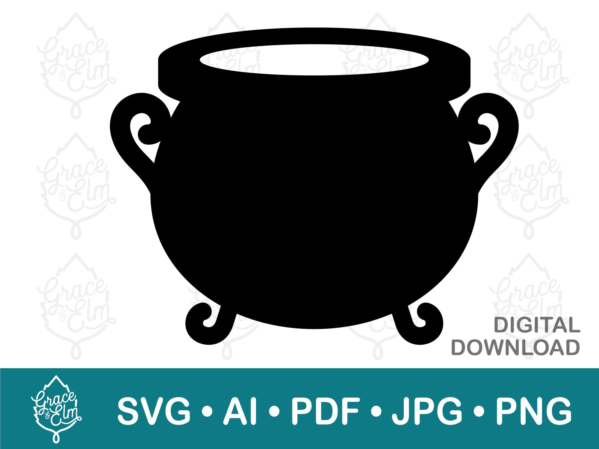 Cauldron SVG - Witches Cauldron- Halloween Cauldron Download - Laser ...