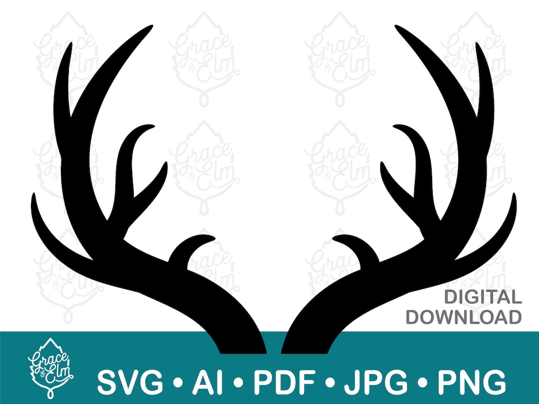 Antlers Svg - Woodland Animals - Laser Cut Files - Instand Download ...
