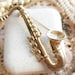 Beautiful French Vintage C1980s Big Gold Tone Metal Saxophone Brooch ...
