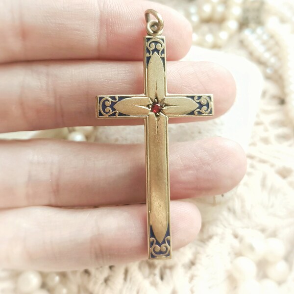 Antique Vintage Cross Pendant - Etsy