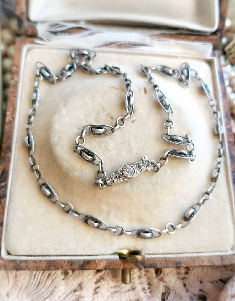 RARE Beautiful Antique French C1910s Ornate Silver Chain - Etsy