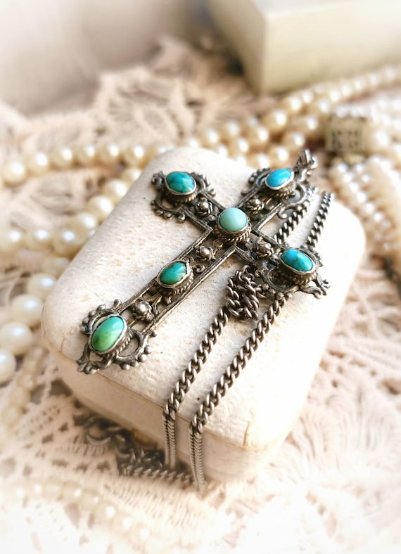 RARE Beautiful XIX-Century French Antique Silver & Tu… - Gem