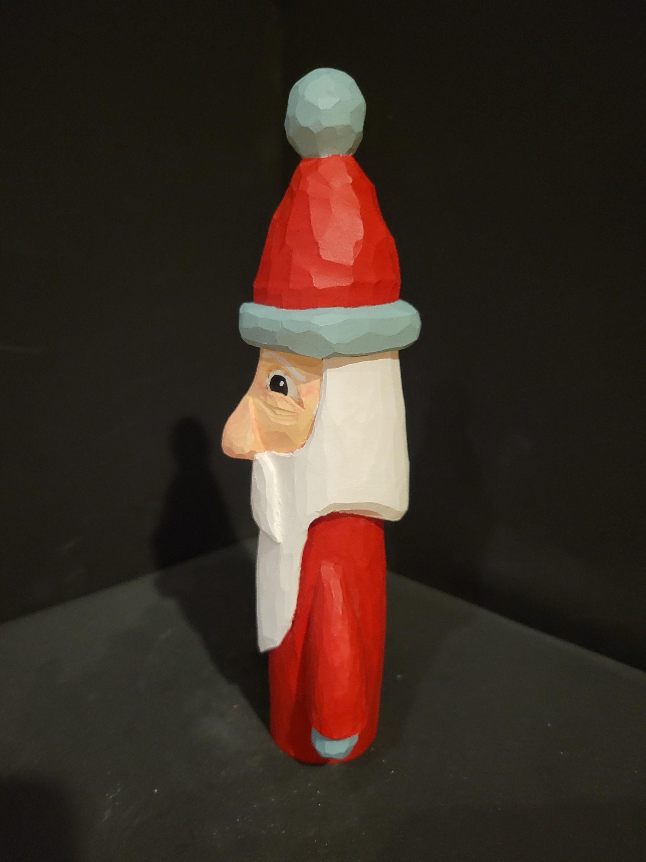 Hand Carved Hand Made Santa Clause Figurine Christmas Decoration 8 ...