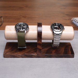Timestand L Adjustable Four Watch Stand in Walnut Wood for Special Gift ...