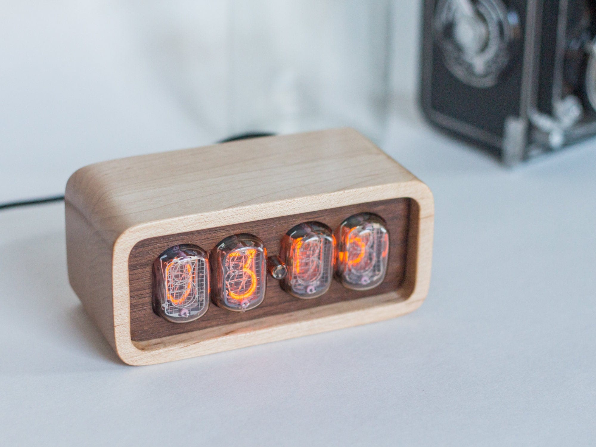Home Décor Home & Living Nixie clock in wooden case with IN-12 tubes ...