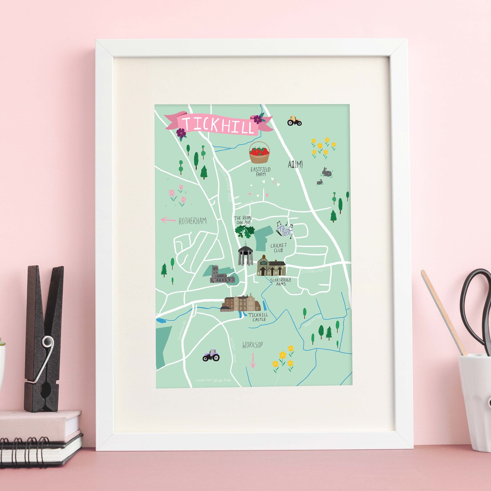 A4 Tickhill Map - Etsy