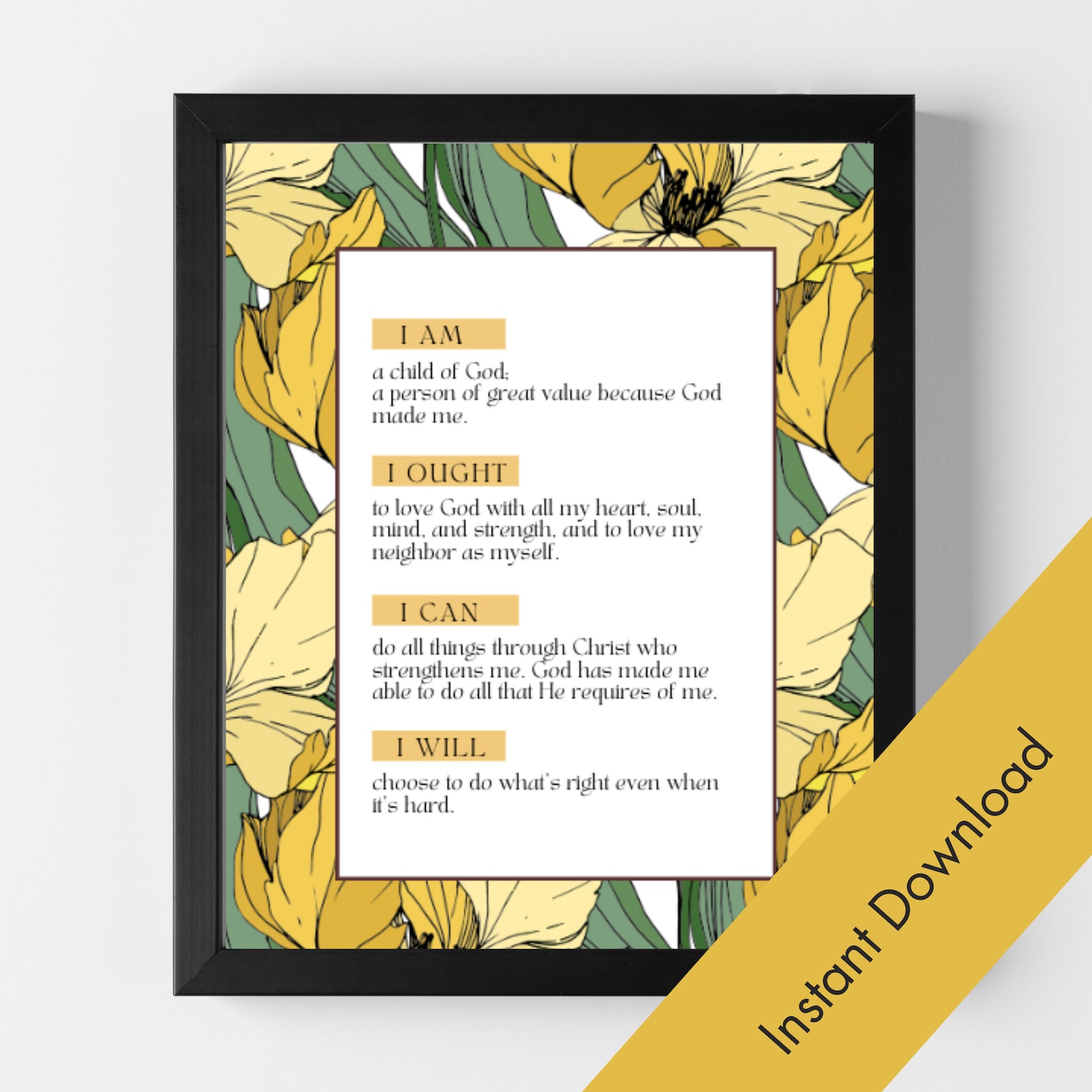 Classroom Decor Charlotte Mason I Am I Ought I Can I Will Homeschool ...