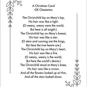 Copywork Handwriting Practice Christmas Poetry Homeschool Charlotte ...