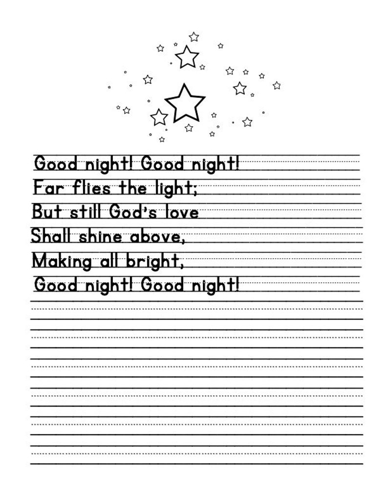 Copywork Handwriting Practice Christmas Poetry Homeschool Charlotte ...
