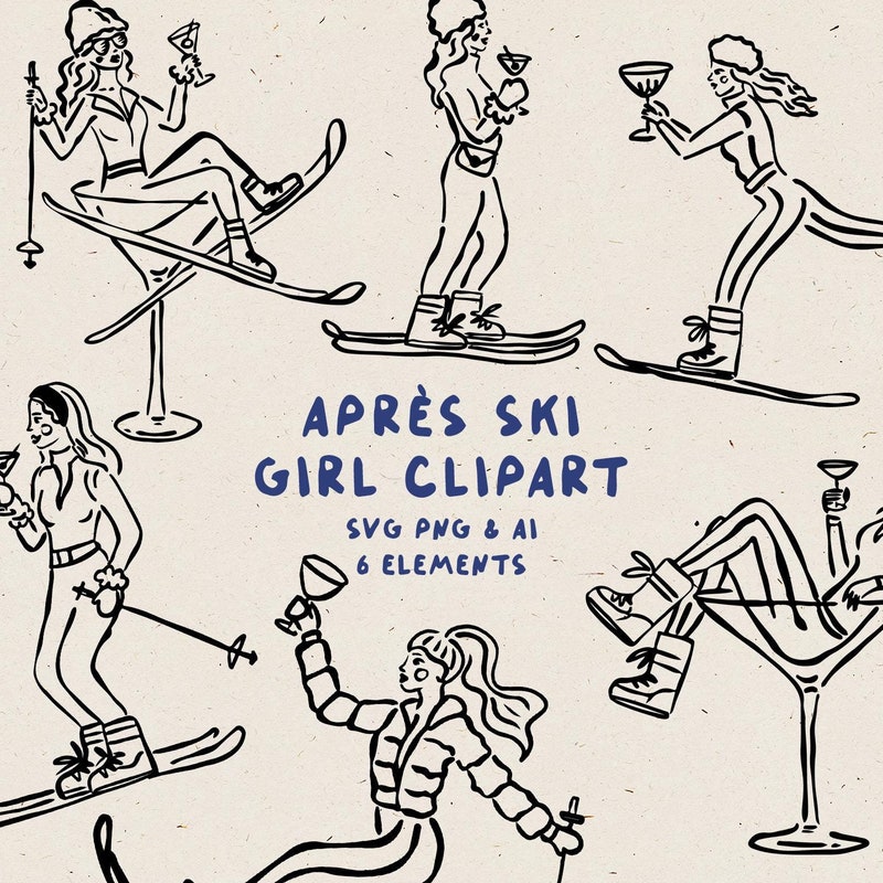 Ski Bachelorette Doodle - Etsy